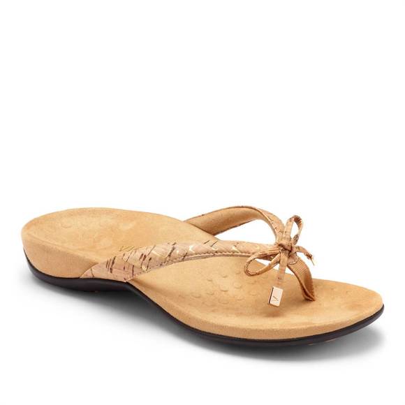 Vionic | Shoes | New Vionic Rest Bella Sandal Medium Width In Gold Cork ...